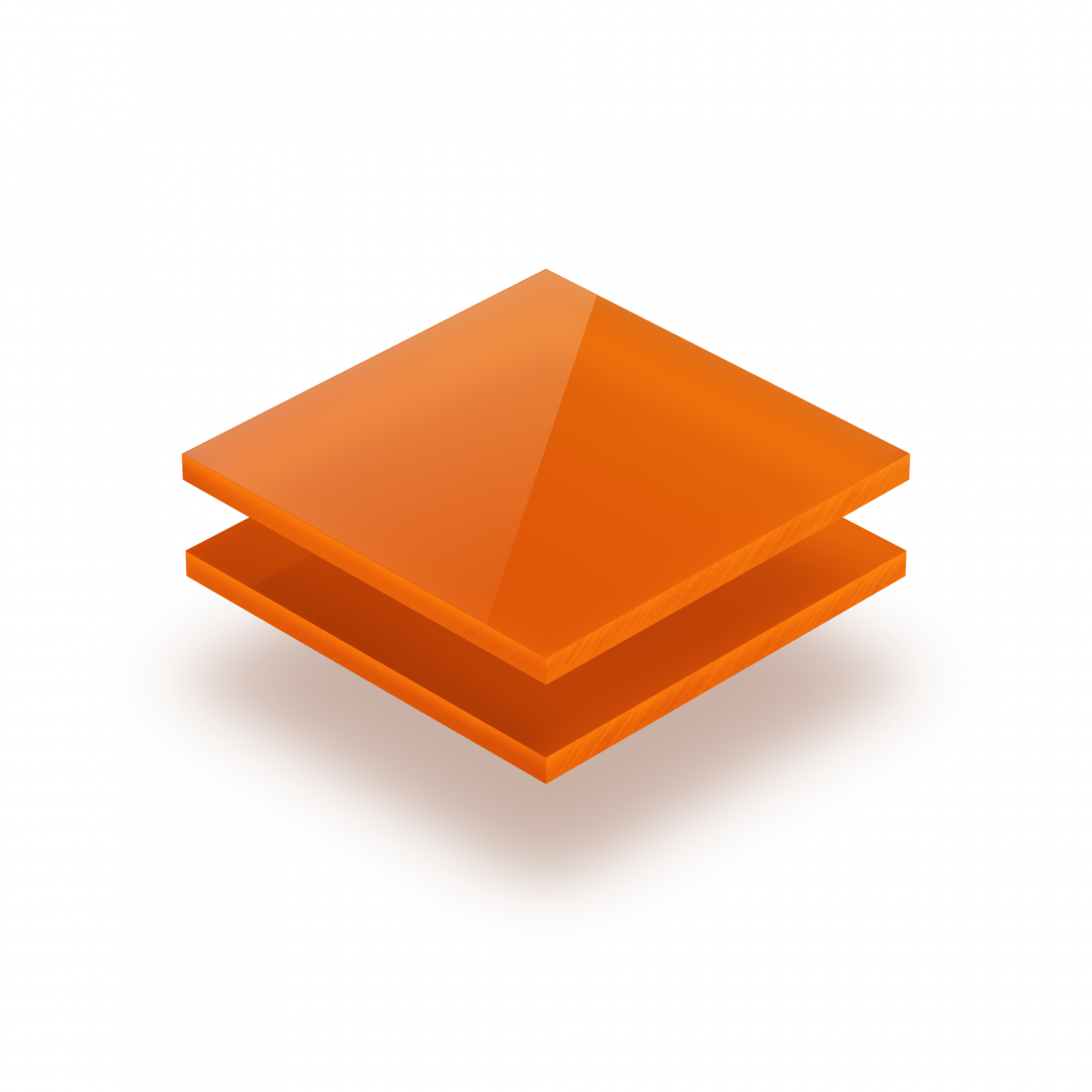 Opal orange acrylic sheet 3 mm | Plasticsheetsshop.co.uk