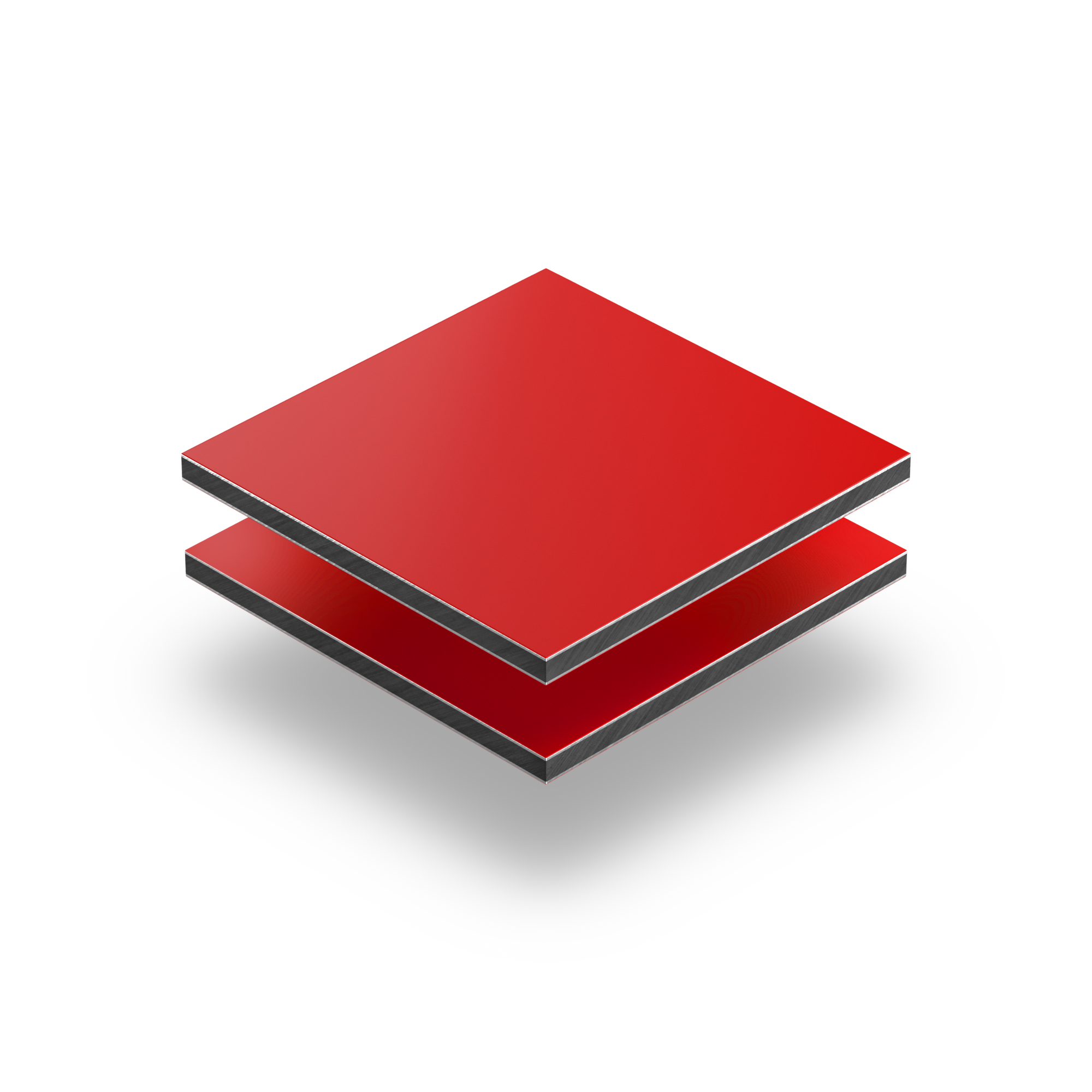 Red aluminium composite panel 3 mm | Plasticsheetsshop.co.uk