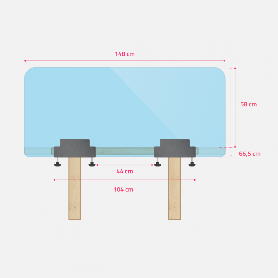 Large desk or table screen | Plasticsheetsshop.co.uk