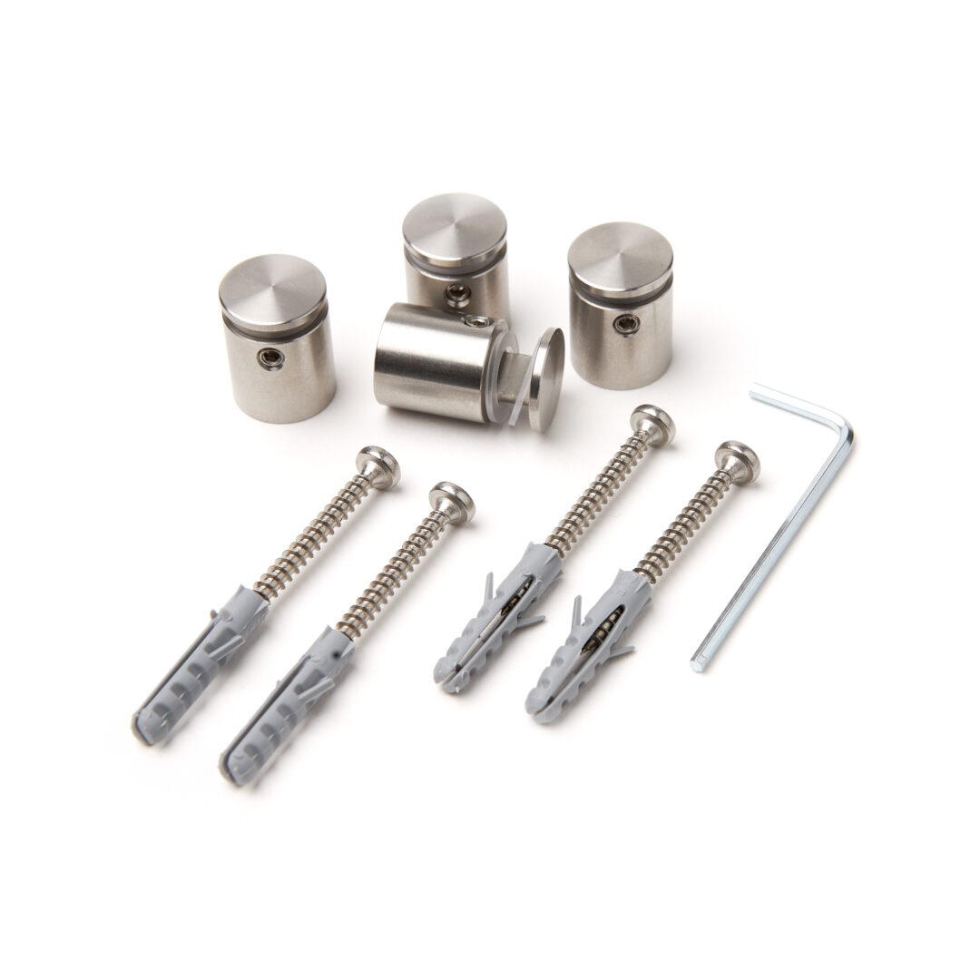 Stainless Steel Panel Holders (4 pieces) l Plasticsheetsshop.co.uk
