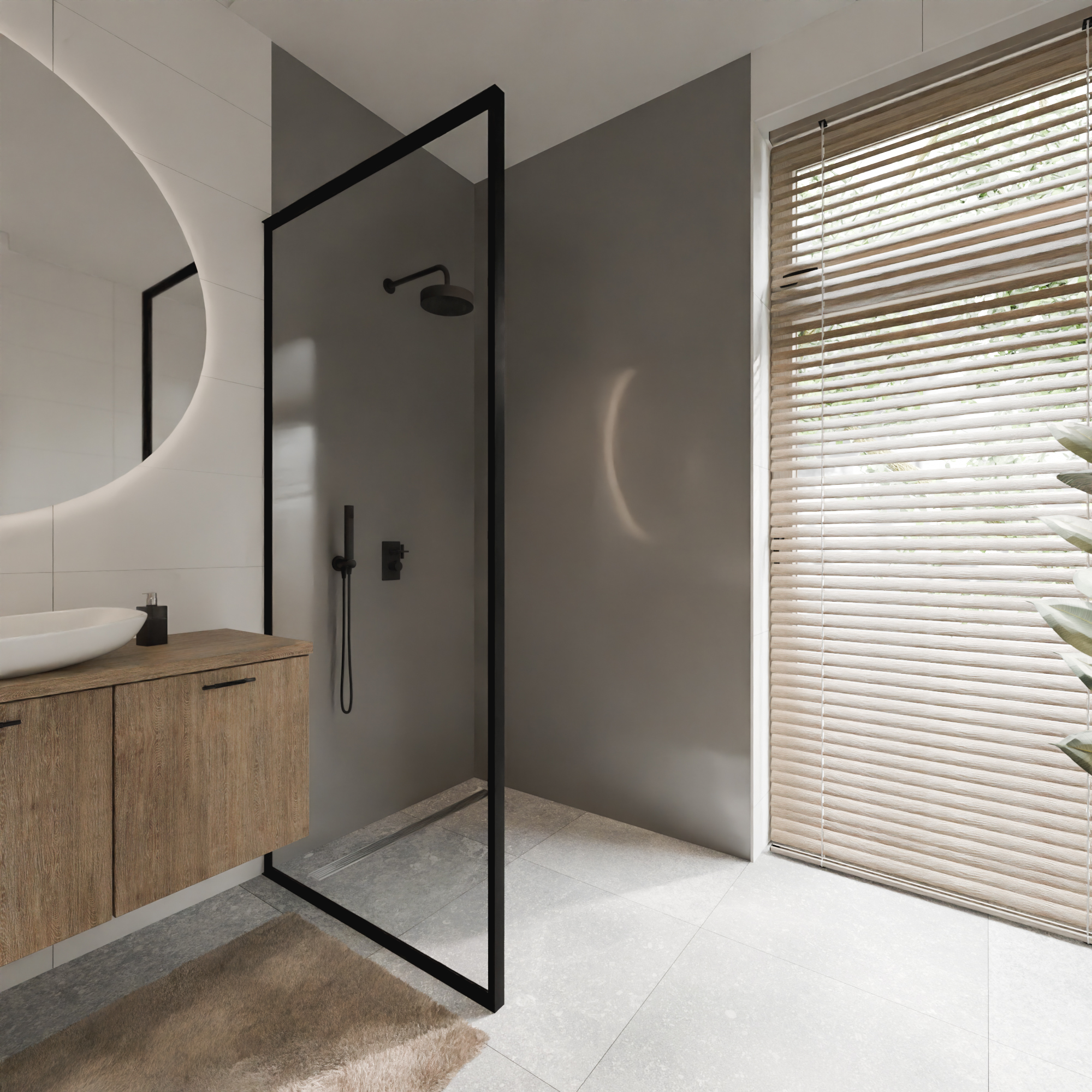 Acrylic Wall Panel in Satin Cement Gloss/Matt 4 mm – Cut-to-Size