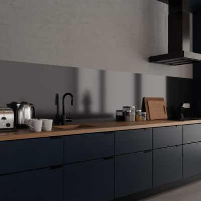 Acrylic wall panel in satin anthracite gloss/matt 4 mm